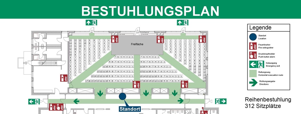 Erstellung von Bestuhlungsplänen - Brandschutz Feldmann
